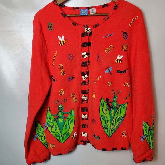 Onque Casuals | Sweaters | Onque Casuals Red Button Down Cardigan ...